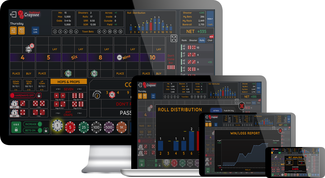 The best online craps game - Crapsee